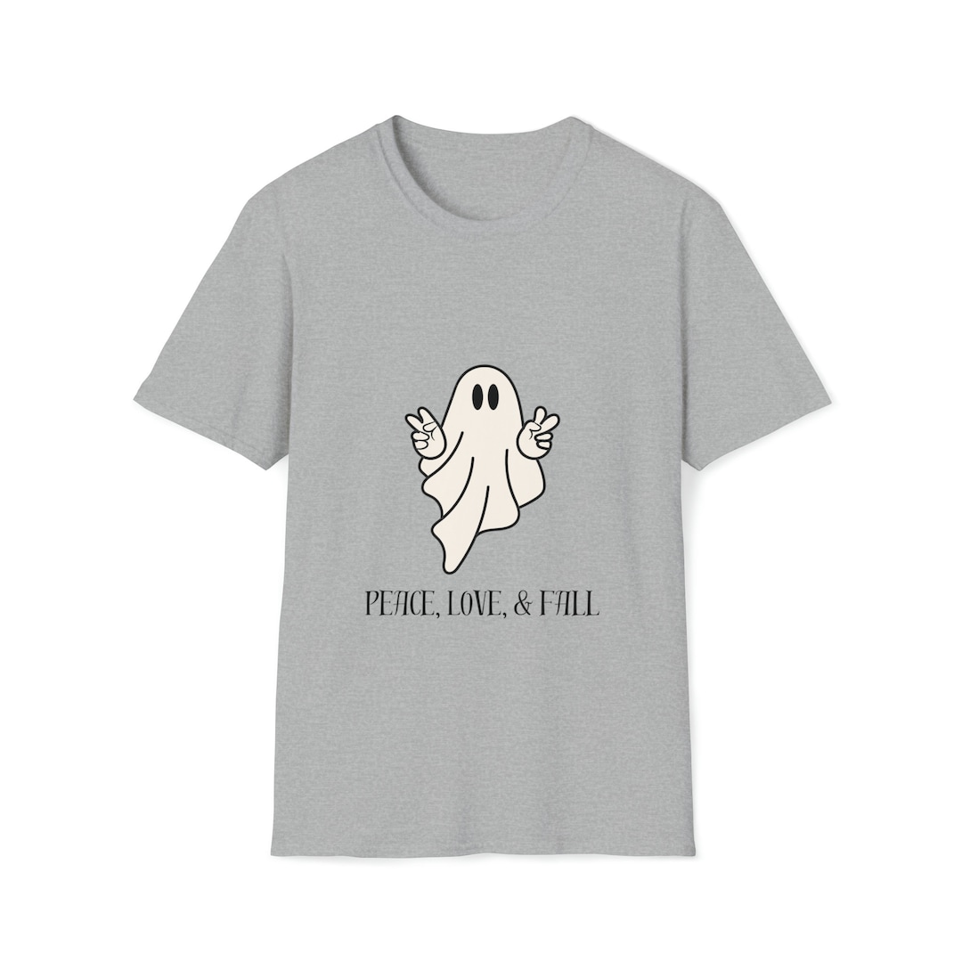 Peace, Love, and Fall Peace Sign Ghost Unisex Softstyle T-shirt - Etsy