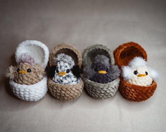Crochet Chick in Egg - Etsy Canada