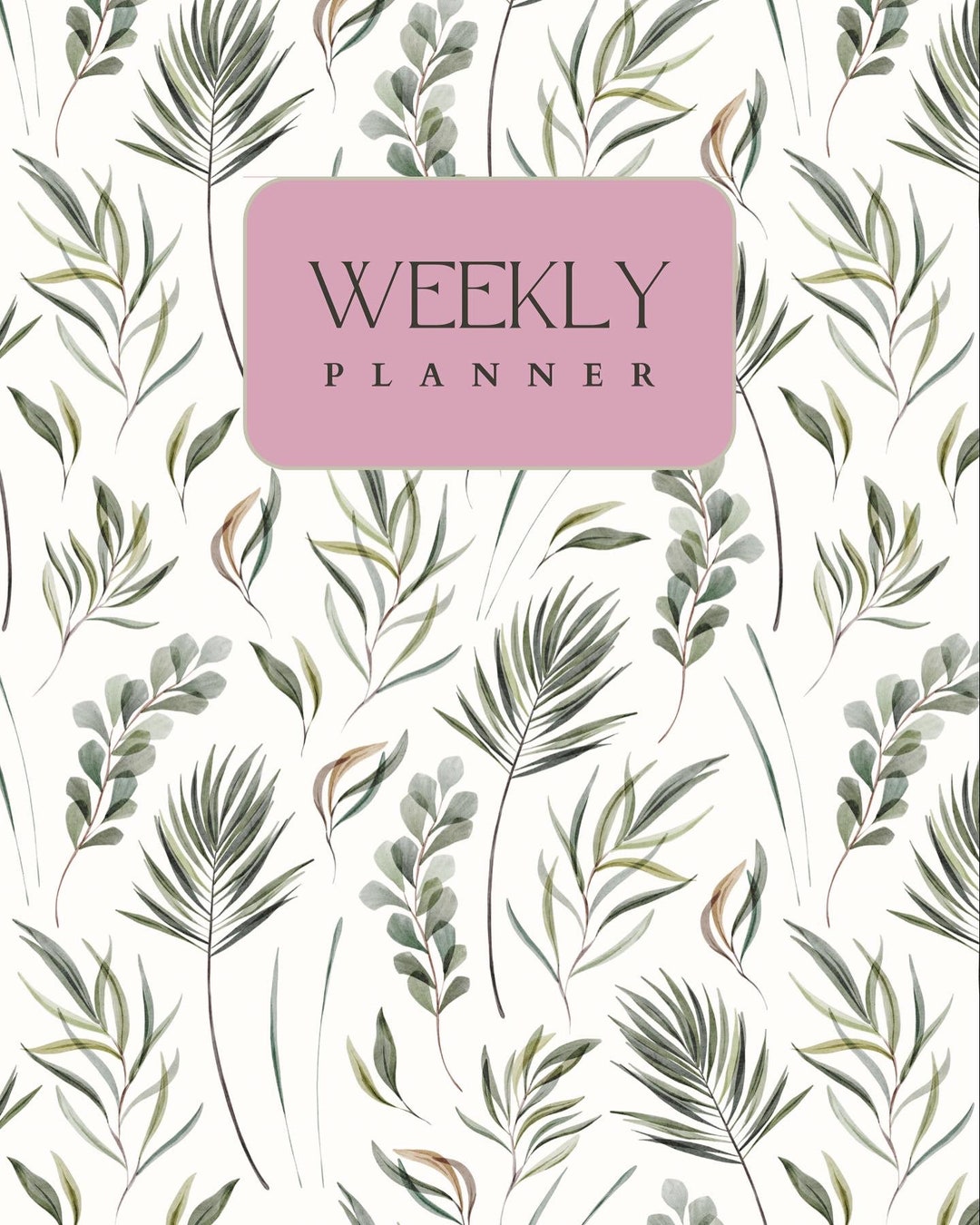 Weekly Floral Planner - Etsy
