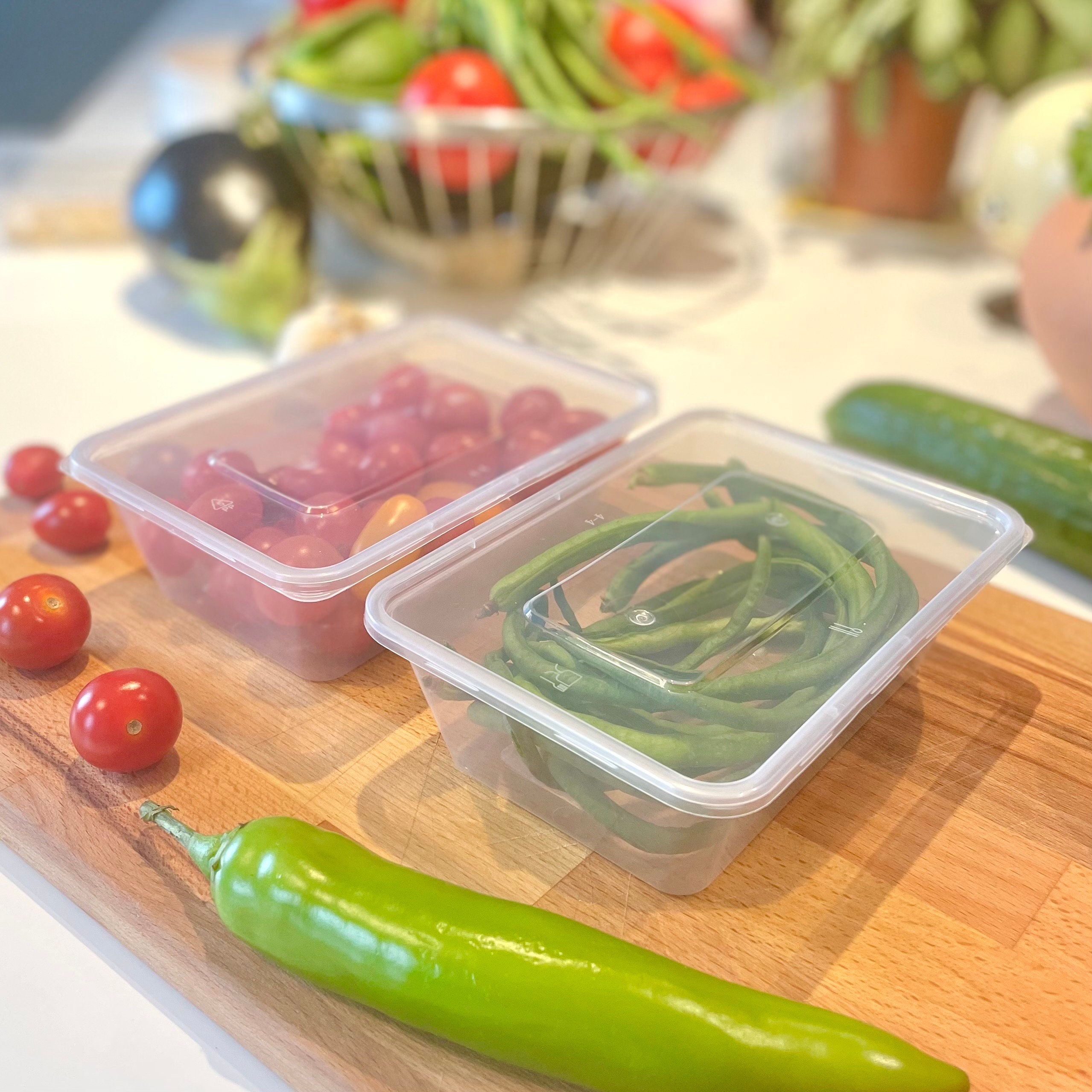 50 Clear Takeaway Plastic Food Container With Lid 500 Ml - Etsy