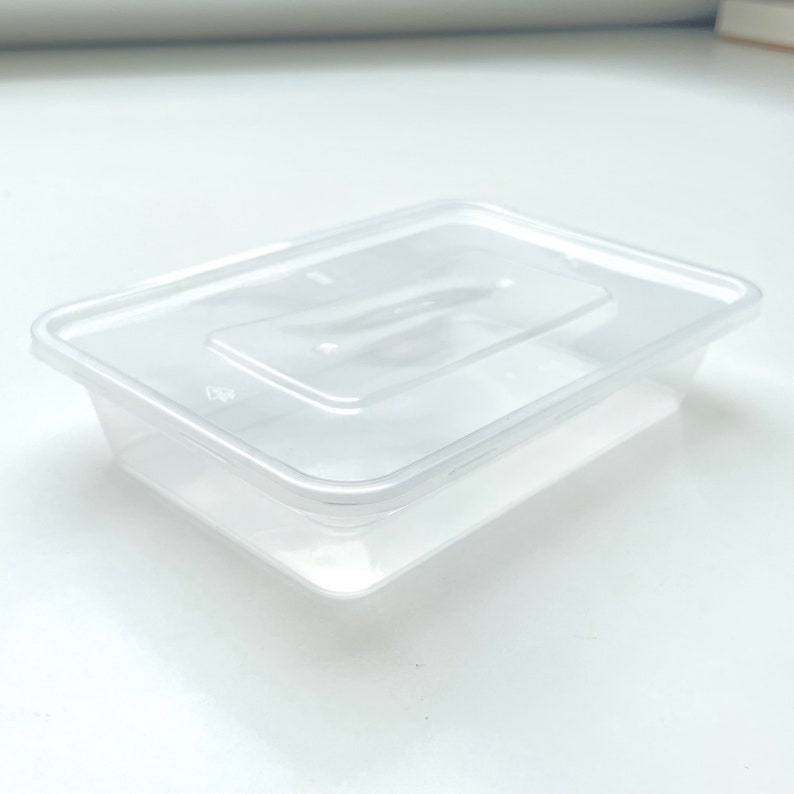 50 Clear Takeaway Plastic Food Container With Lid 500 Ml - Etsy