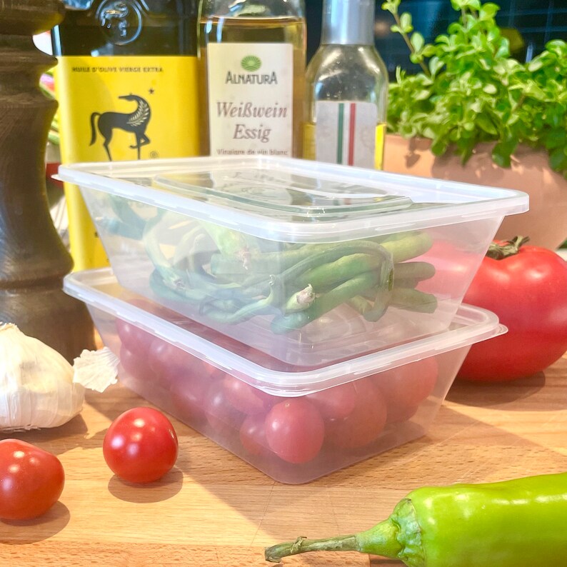 50 Clear Takeaway Plastic Food Container With Lid 500 Ml - Etsy