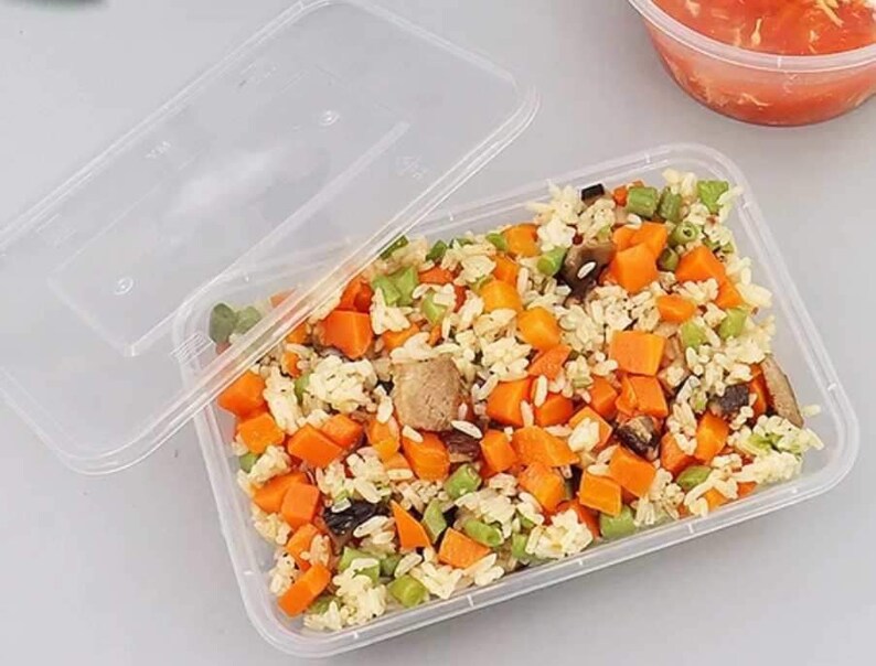 50 Clear Takeaway Plastic Food Container With Lid 500 Ml - Etsy