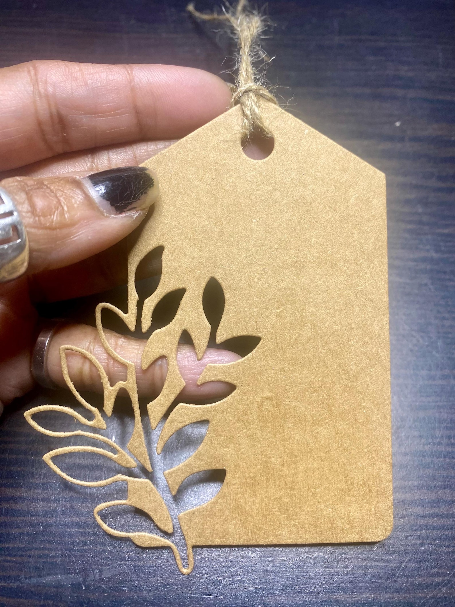 6 Leaf Rustic Brown or White Gift Tags, Set of 6 - Etsy
