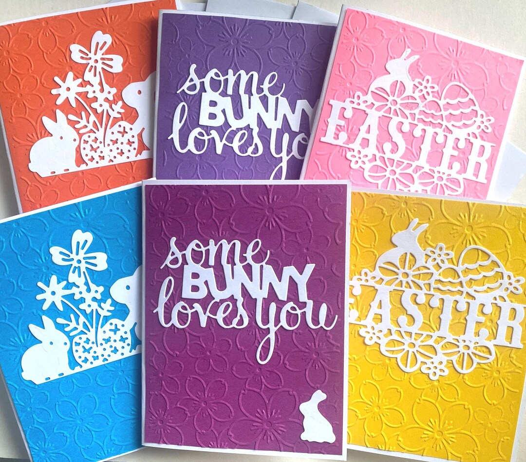 Assorted Colorful Easter Cards, Set of 6 - Etsy