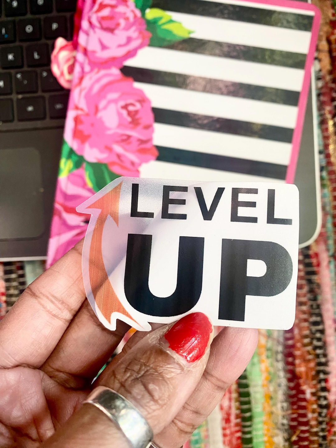 Level up Clear Sticker - Etsy