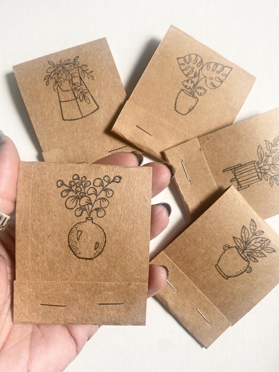 5 Matchbook Notebook Plant Lover Rustic Brown Cover - Etsy