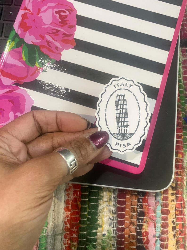 Leaning Tower of Pisa Italy Matte White Sticker - Etsy