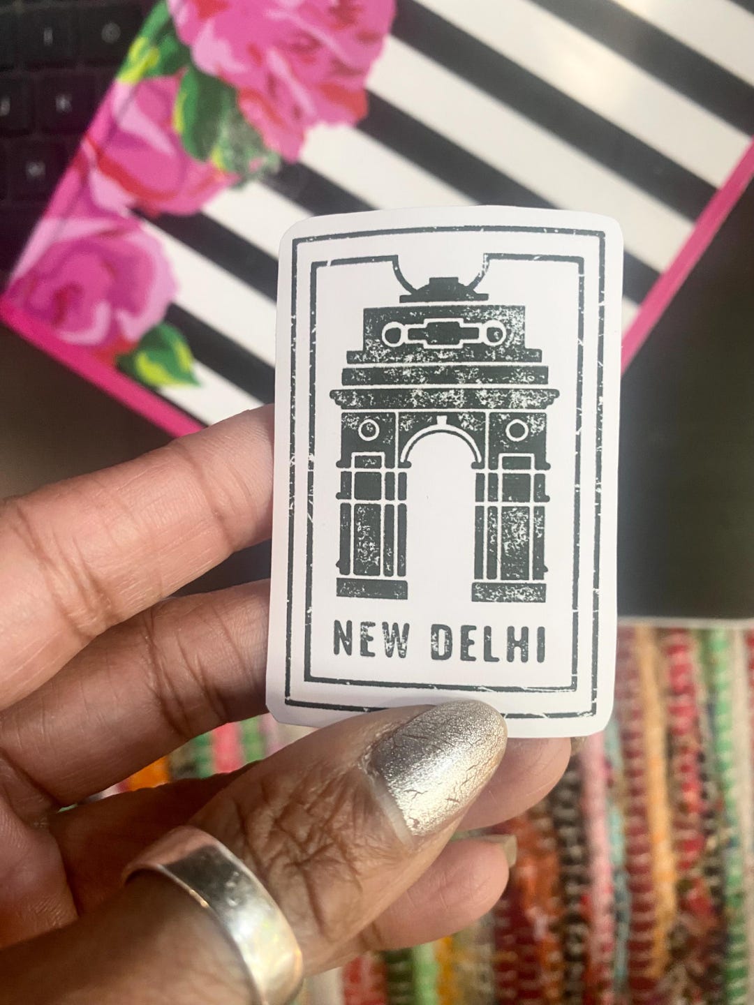 New Delhi Matte White Sticker - Etsy