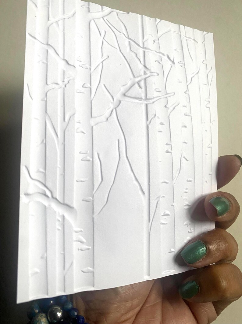 Birch Trees Embossed Cardstock for Card Making, Junk Journaling. NOT a ...