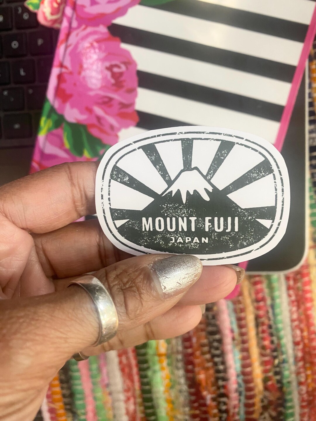 Mount Fiji, Japan Matte White Sticker - Etsy