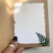 Miss You Rustic Card With Handmade Paper and Leaf Design - Etsy