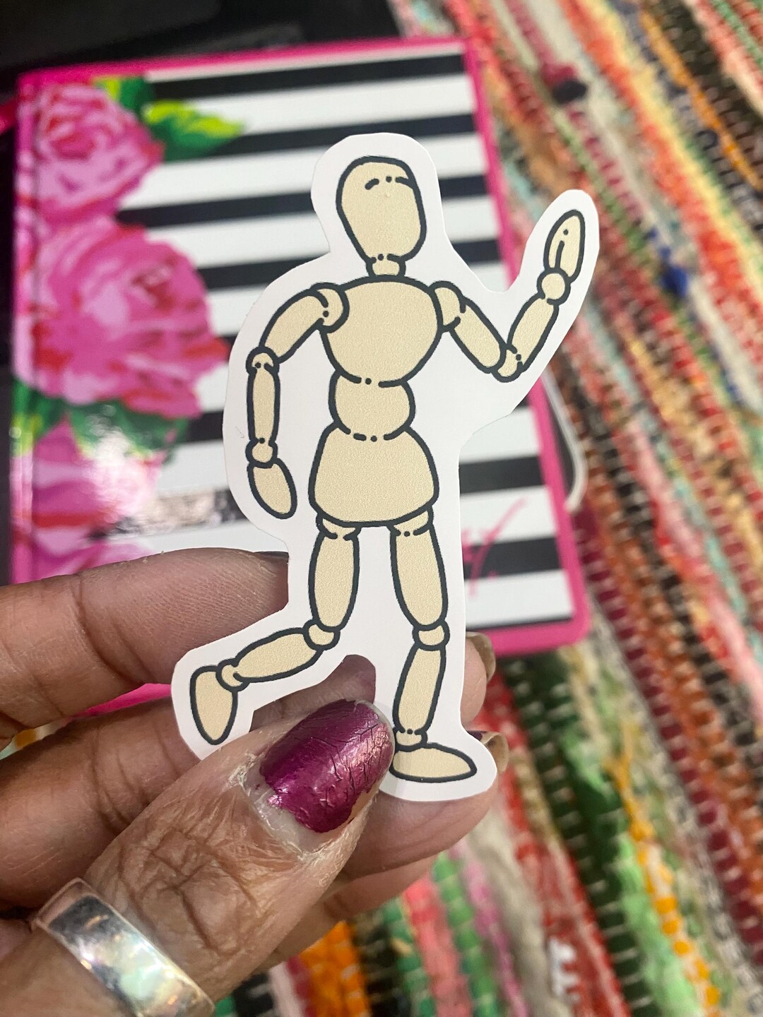 Artist Manikin Matte White Sticker - Etsy
