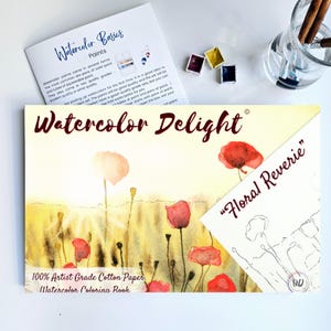 Flowers Watercolor Coloring Book "watercolor Delight" | 100% Artist ...