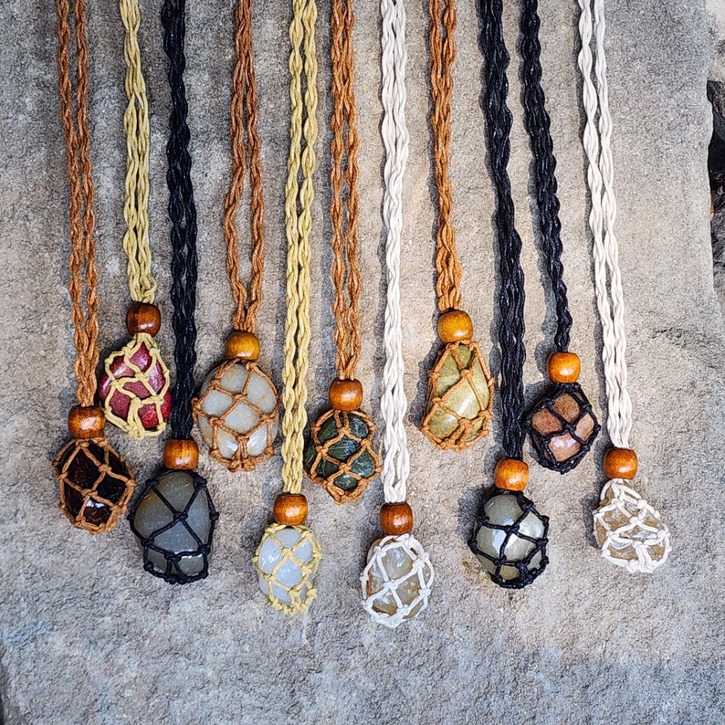 Natural Stone Necklaces, Polished Stones From the Oregon Coast and Hand ...