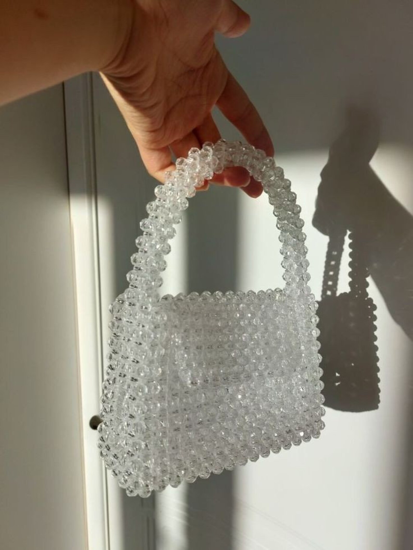 Transparent Crystal Bead Bag, Transparent Bag, Shoulder Bag, Purse ...