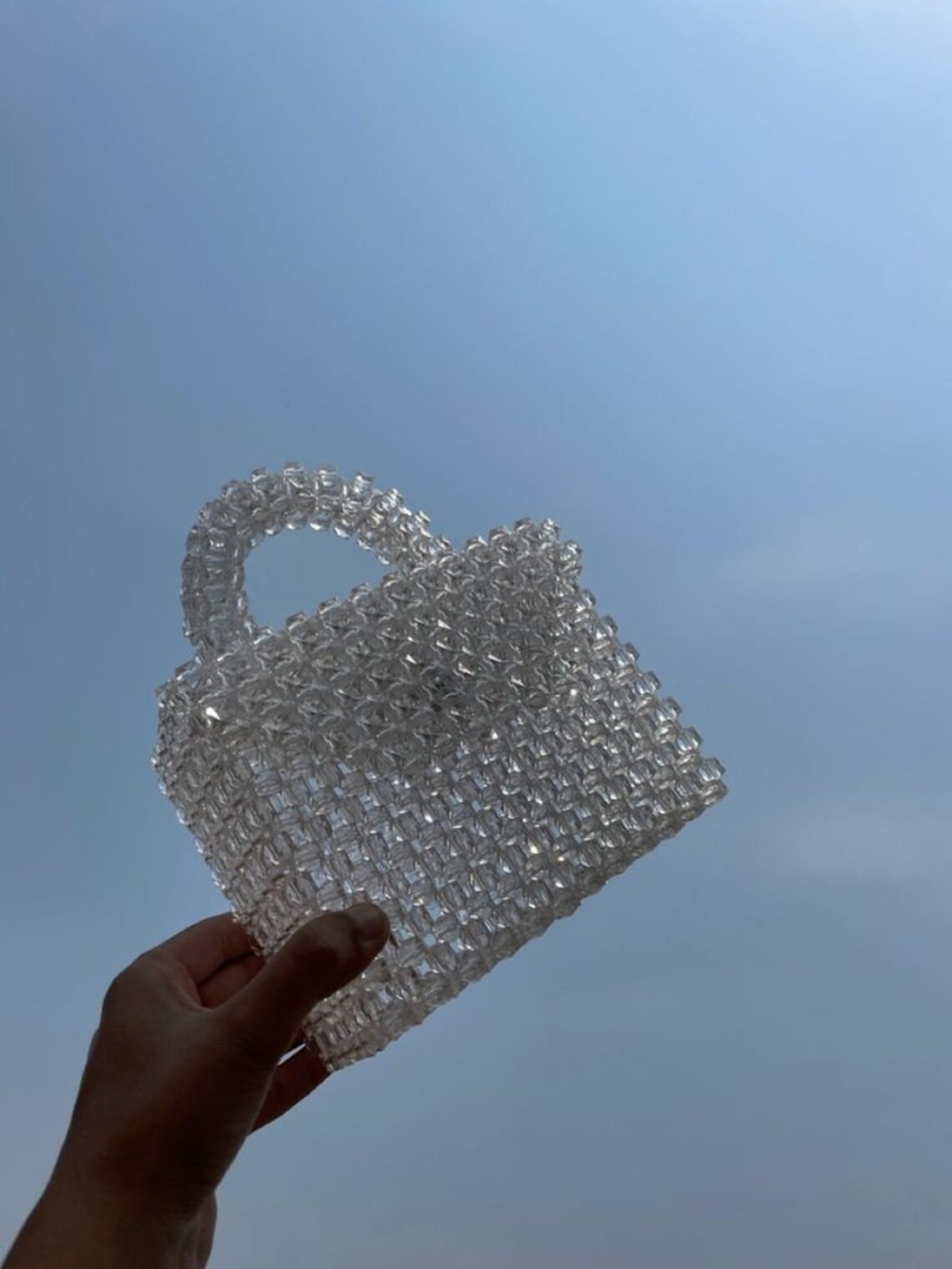 Transparent Crystal Bead Bag, Transparent Bag, Shoulder Bag, Purse ...