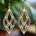 10 Elegant Wooden Earring Templates Bundle Laser Cut Dangle Designs for ...