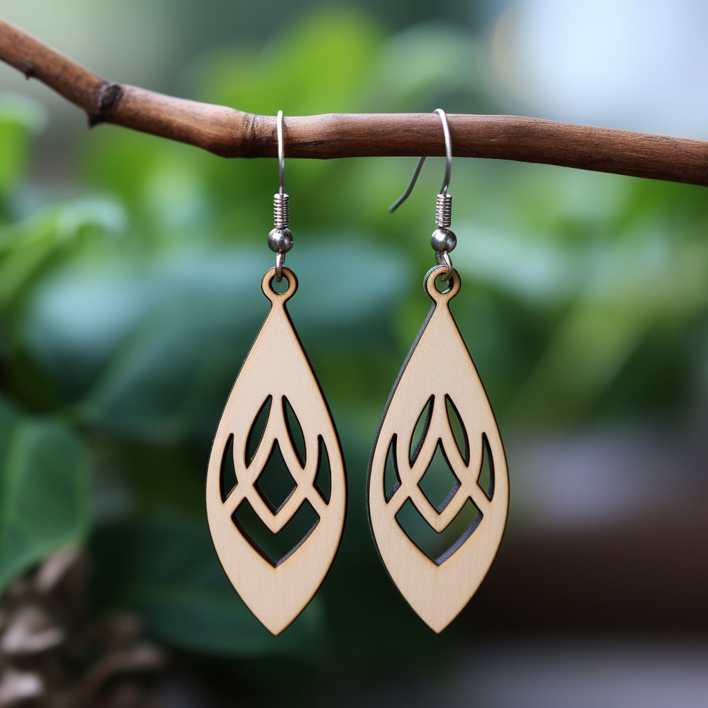 10 Geometric Earrings File,laser Cut Dangle Designs for Women,elegant ...