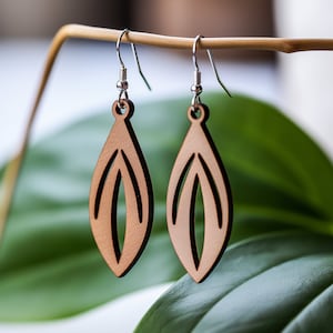 10 Elegant Wooden Earring Templates Bundle | Laser Cut Dangle Designs ...