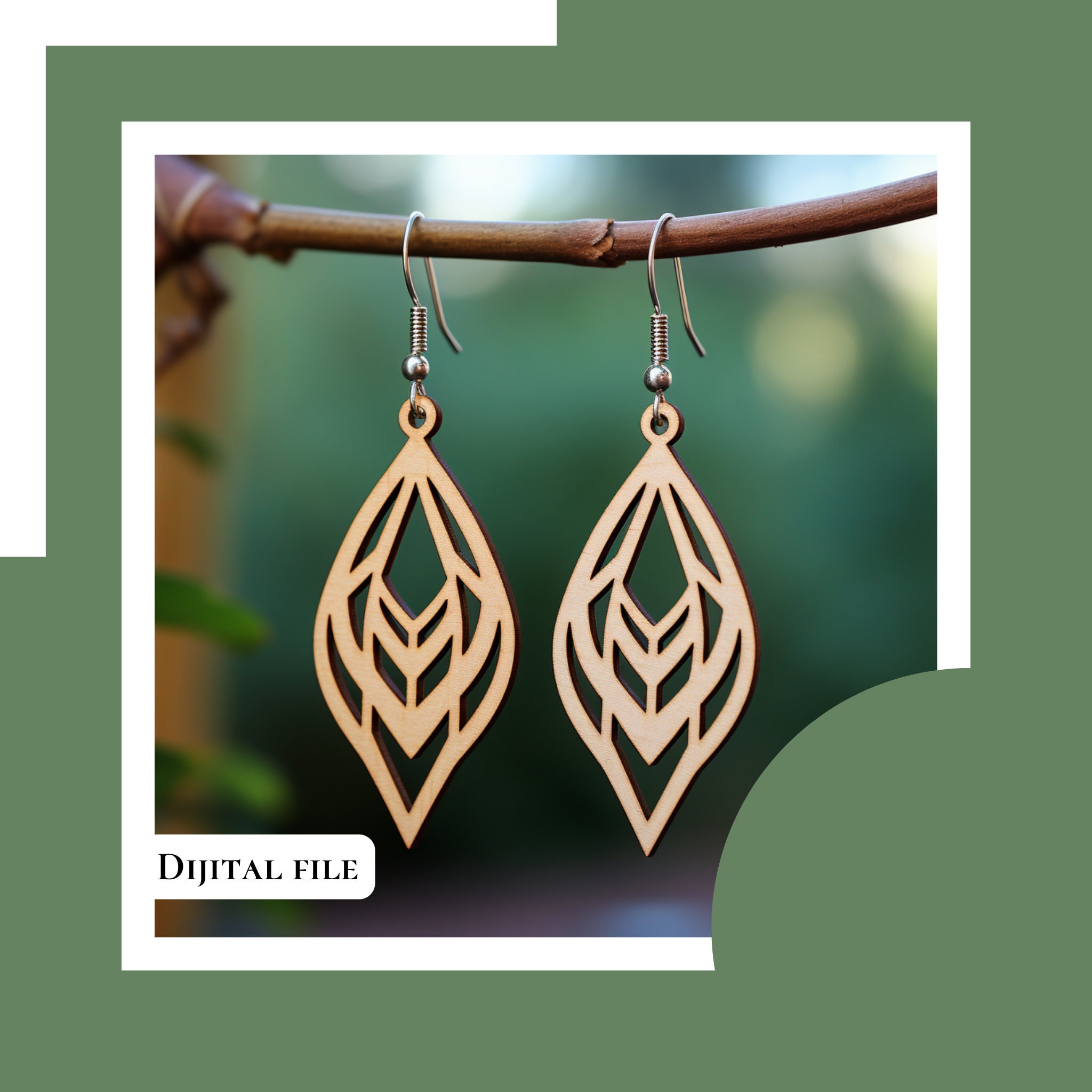 Earrings Jewelry Set / Svg Dxf Cdr Laser Vector / Glowforge Cricut ...