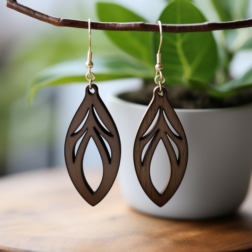 10 Geometric Earrings File,laser Cut Dangle Designs for Women,elegant ...