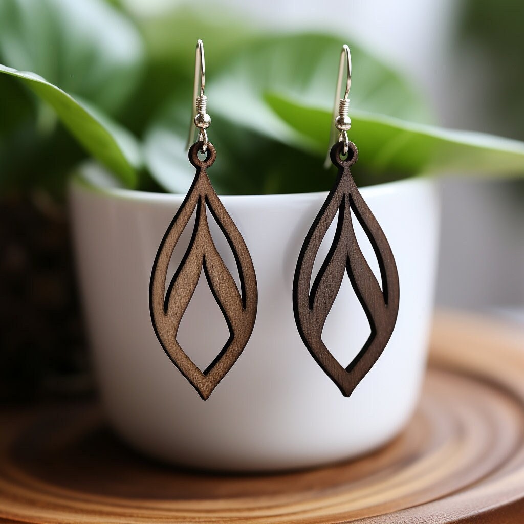 10 Geometric Earrings File,laser Cut Dangle Designs for Women,elegant ...