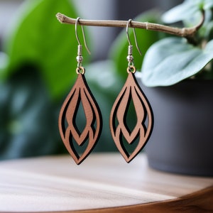 10 Elegant Wooden Earring Templates Bundle | Laser Cut Dangle Designs ...