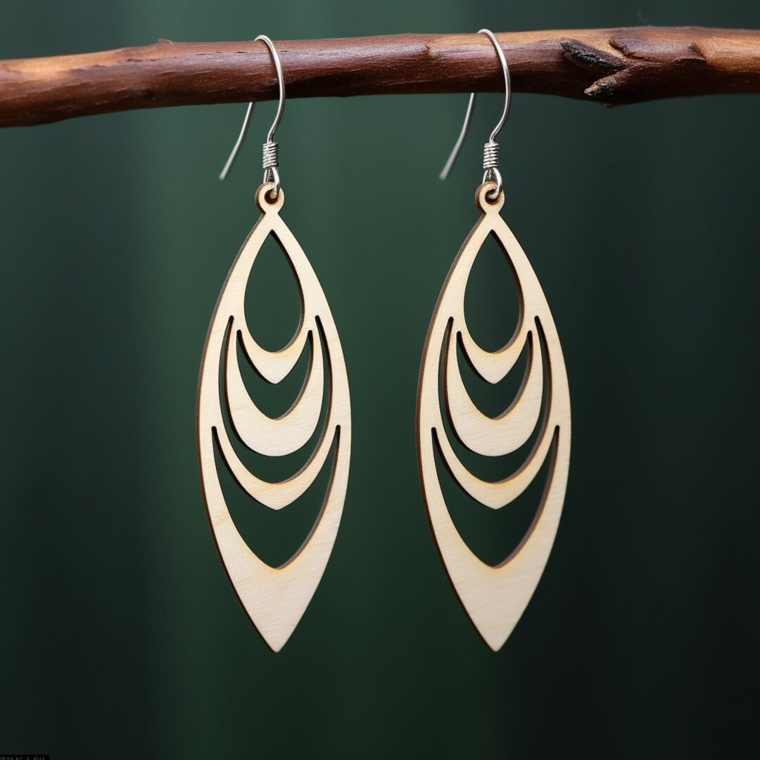 9 Earring SVG Laser Cut Files Glowforge Wood Earrings Template Digital ...