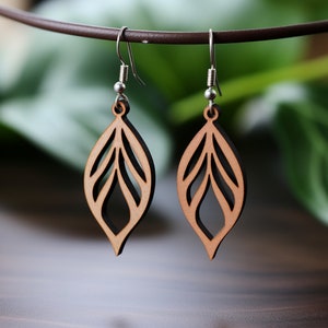 10 Elegant Wooden Earring Templates Bundle | Laser Cut Dangle Designs ...