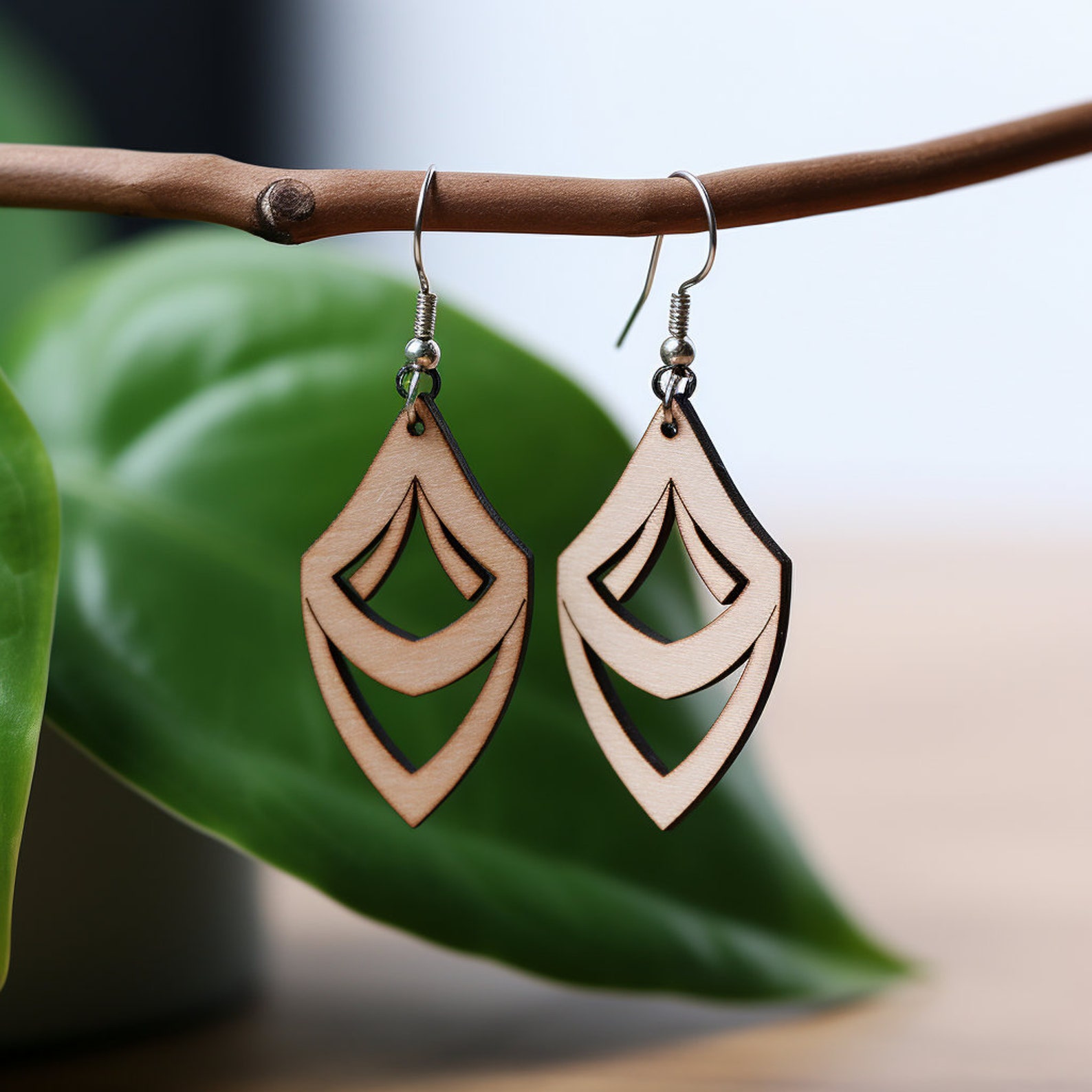 10 Laser Cut Dangle Designs for Women, Elegant Wooden Earring Templates ...