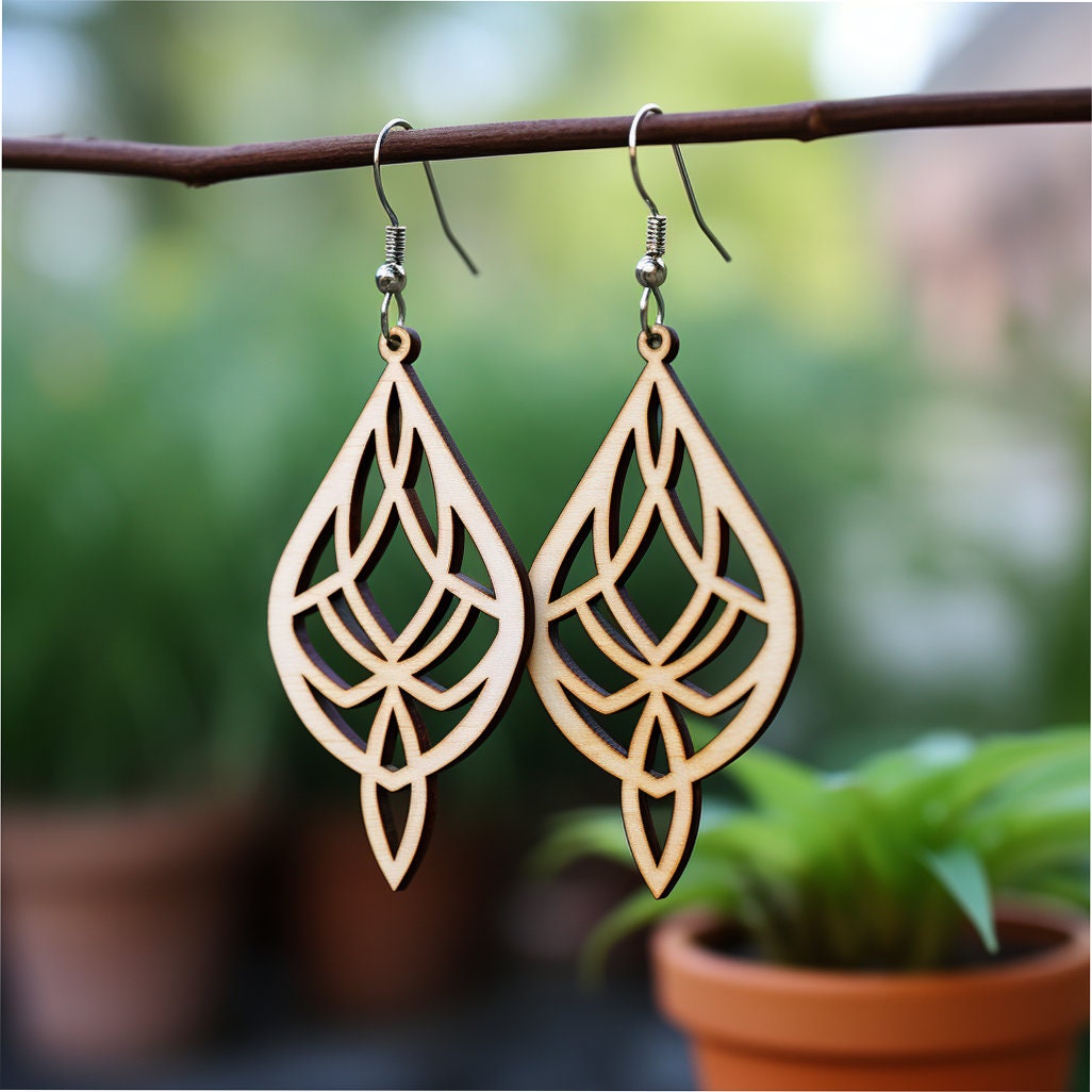 10 Earring Svg Bundles, Wood Earring Svg, Laser Cut File, Earring ...