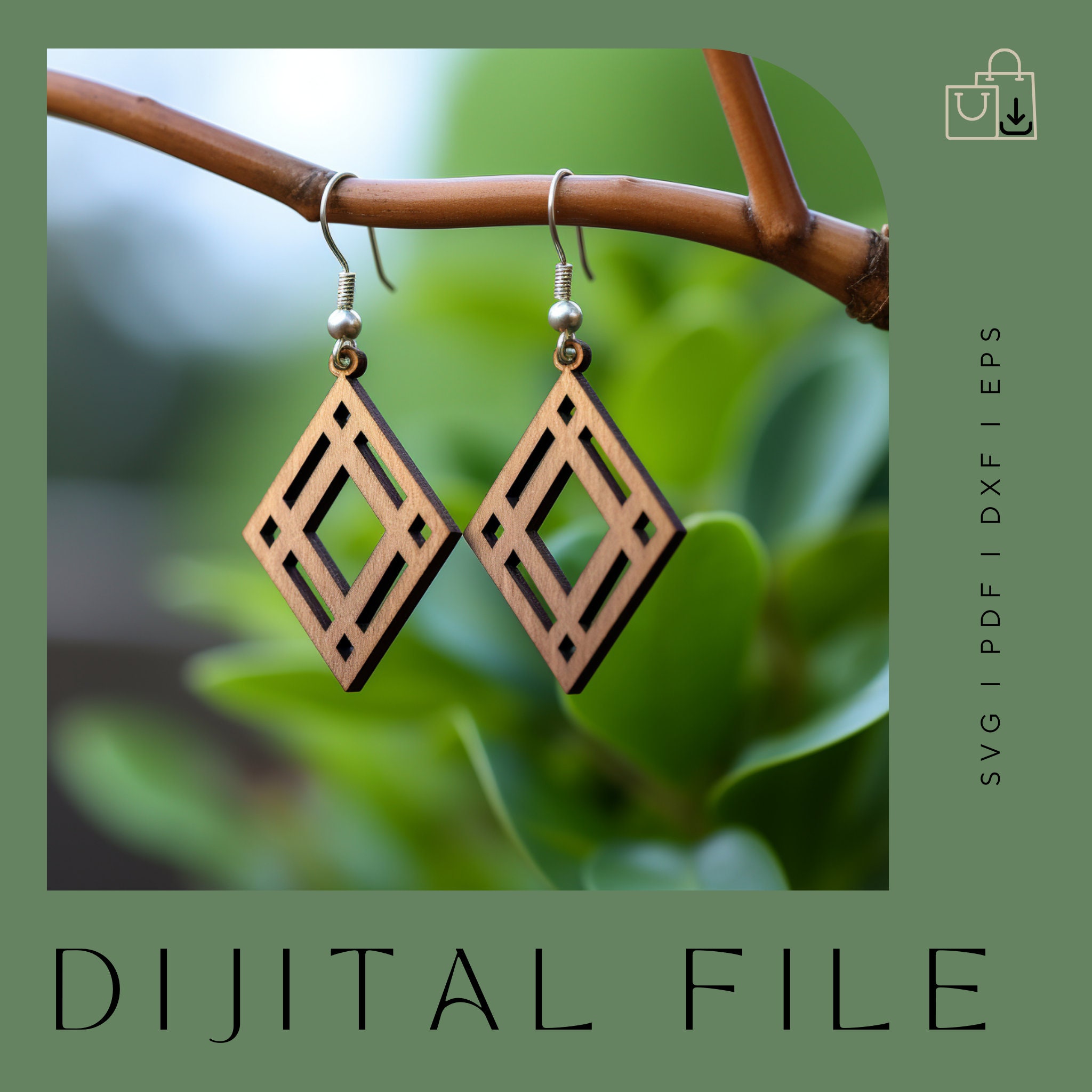 Earrings Jewelry Set / Svg Dxf Cdr Laser Vector / Glowforge Cricut ...