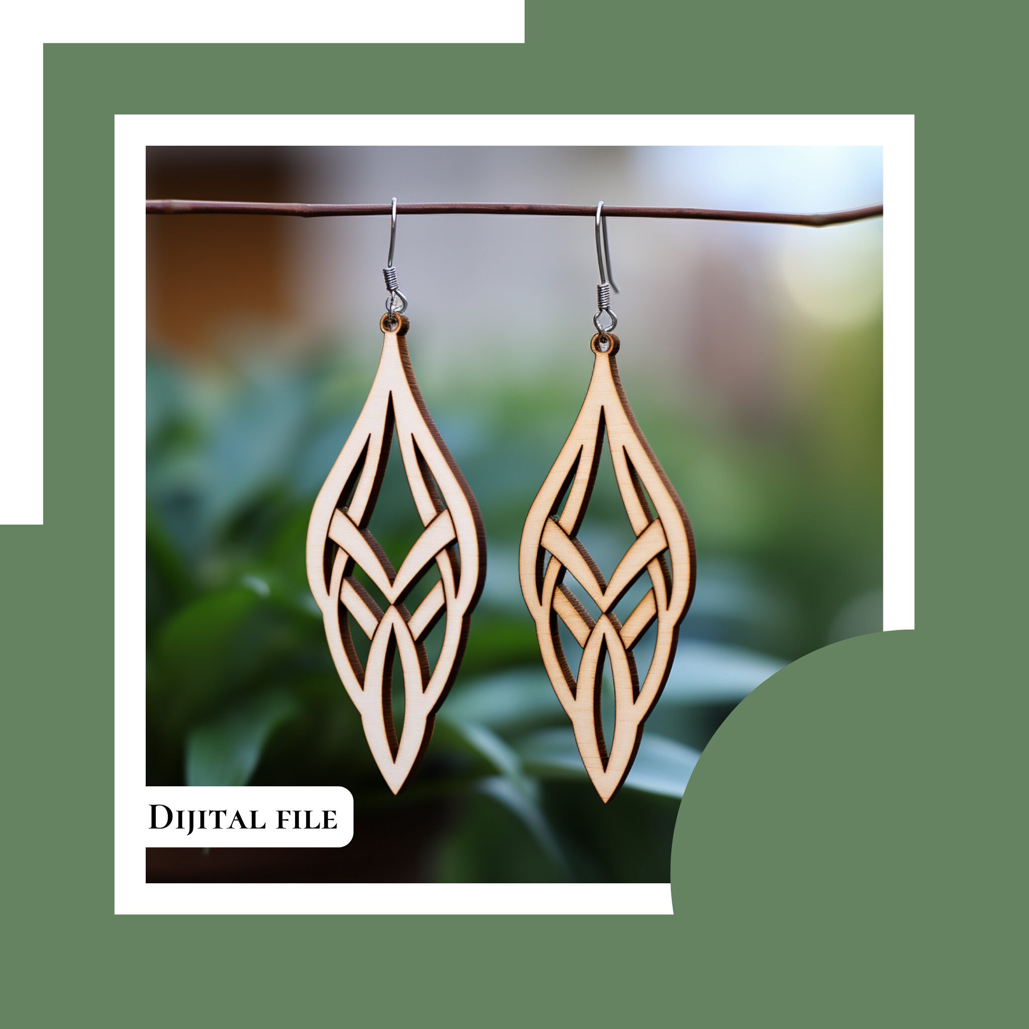 Earrings Jewelry Set / Svg Dxf Cdr Laser Vector / Glowforge Cricut ...