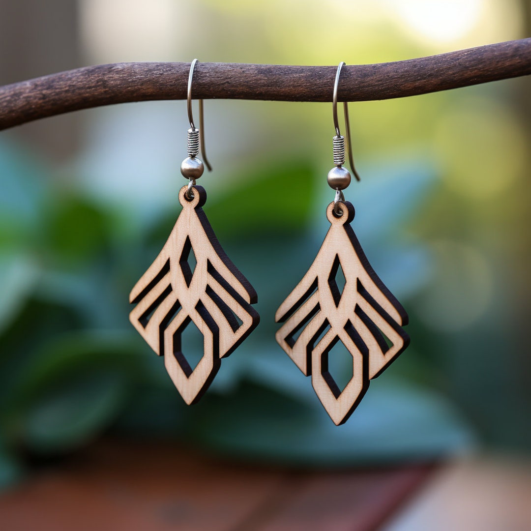 10 Elegant Jewelry Vector Files for Laser Cut | Wooden Earring SVG ...