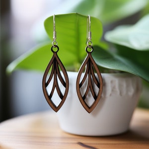 10 Elegant Wooden Earring Templates Bundle | Laser Cut Dangle Designs ...