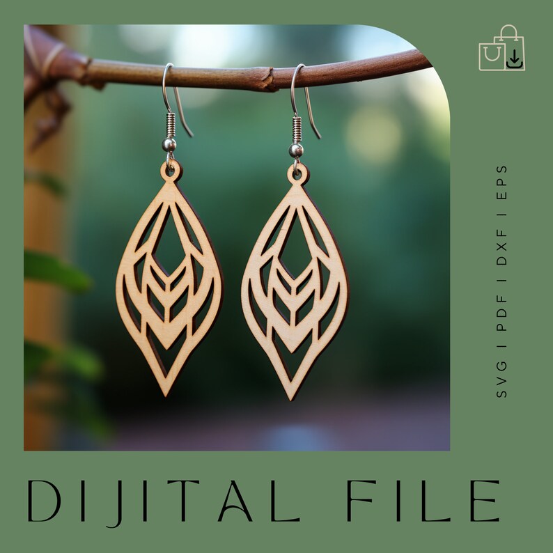 Earrings Jewelry Set / Svg Dxf Cdr Laser Vector / Glowforge Cricut ...