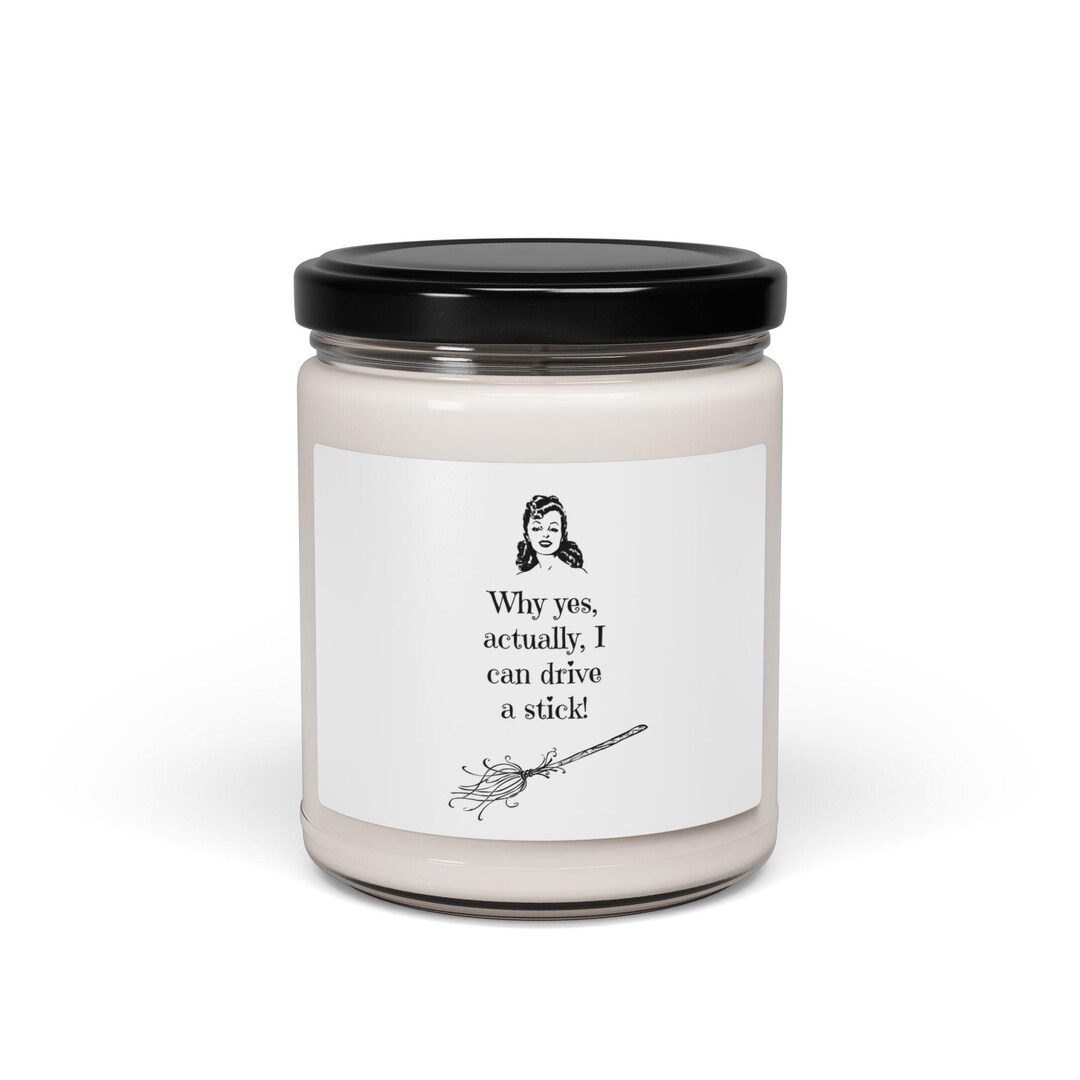 Retro Lady and Broomstick Candle - Etsy