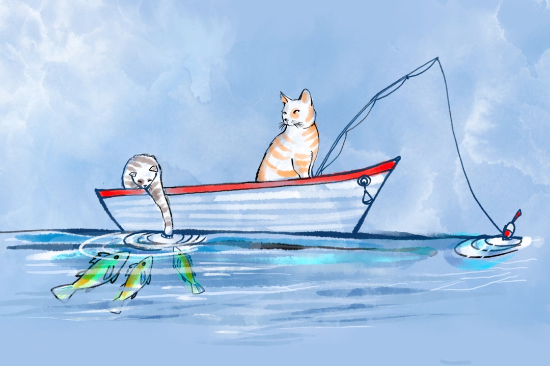 Catfishing - Original Art Prints by Thomas Little - Etsy