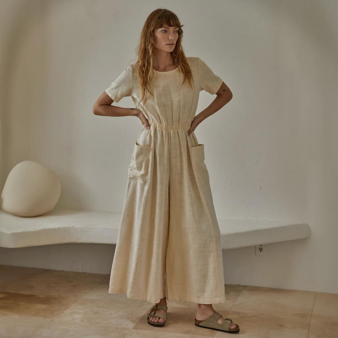 The Elsie Jumpsuit (cream Color) - Etsy