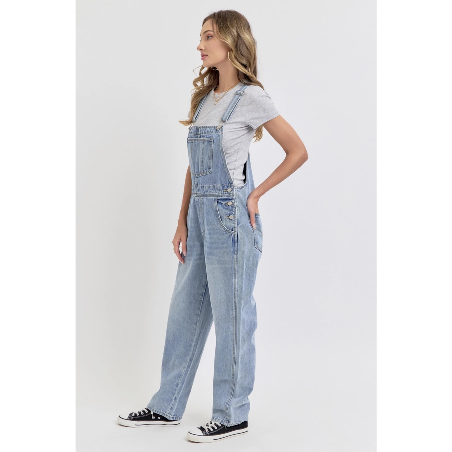 Light Wash Denim Overalls - Relaxed Slouchy Jumpsuit - Etsy