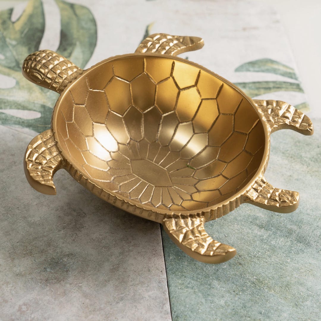Golden Sea Turtle Bowl - by India Handicrafts Inc - Etsy