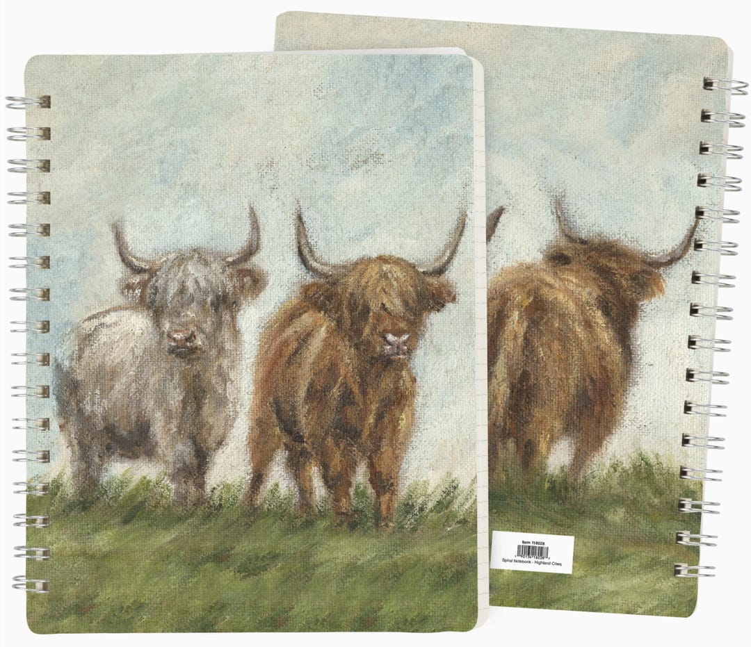 Highland Cows Spiral Notebook - Vintage Look - Etsy