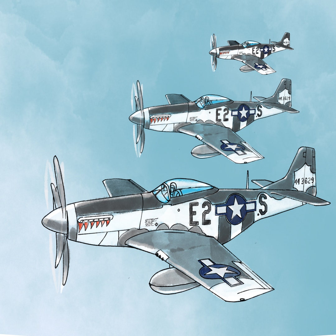 P-51 Mustang - Original Art Prints by Thomas Little - Etsy