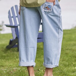 Embroidered Peace Sign Jeans - Soho Straight Leg - Etsy