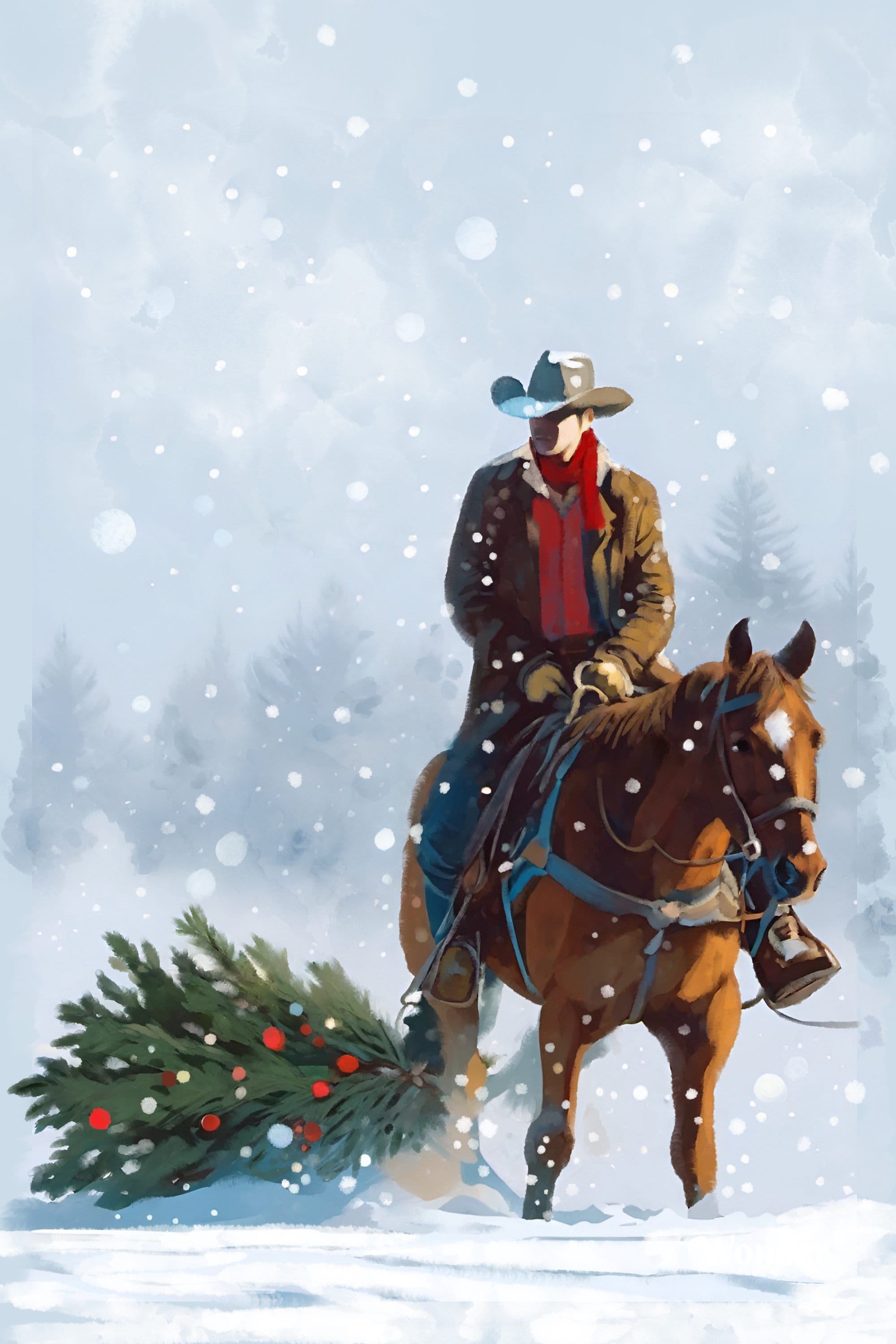 Cowboy Christmas - Original Art Prints by Thomas Little - Etsy