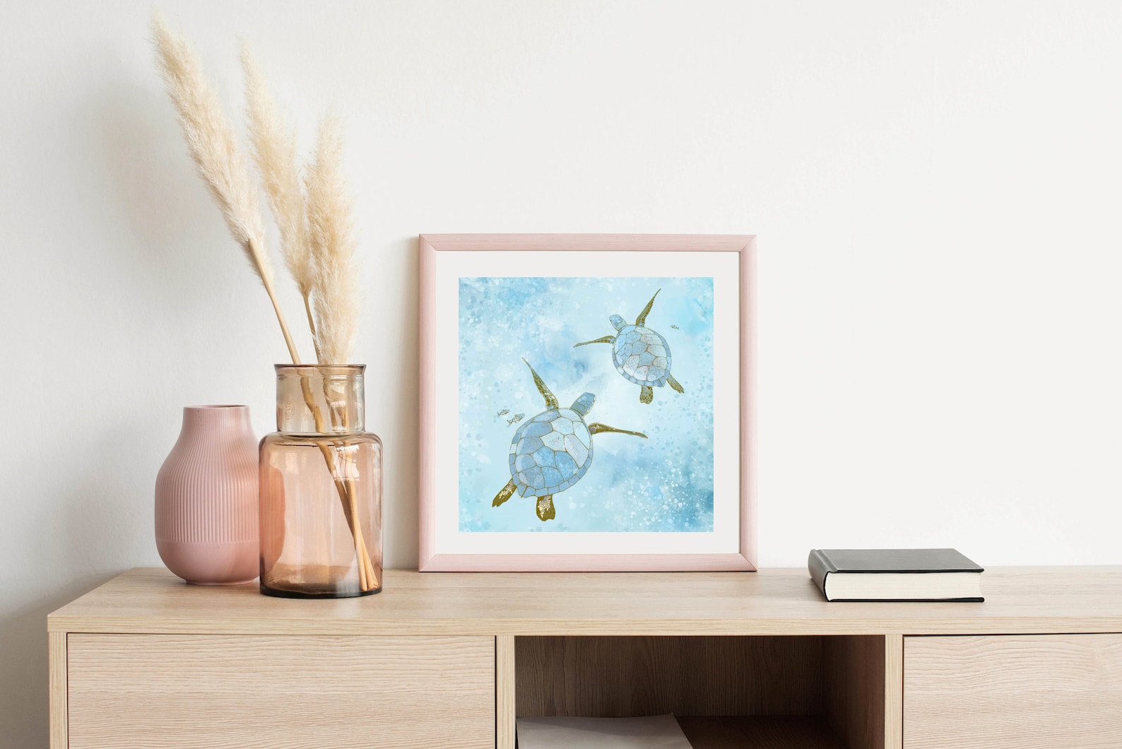 Turquoise Sea Turtles Original Art Prints by Thomas Little - Etsy