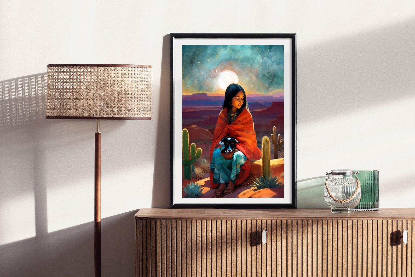 Arizona Night – Enchanting Desert Moonlight Art Print - Etsy