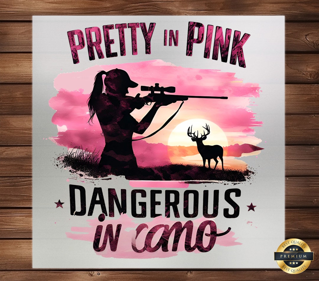 Pink Military Style Deer Hunt DTF Transfer: Girls Hunting Shirt Iron-on ...