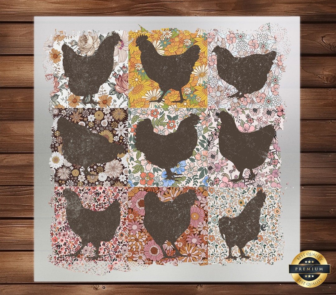 Retro Boho Chicken Farm DTF Transfer: Vintage Farmhouse Apparel - Etsy